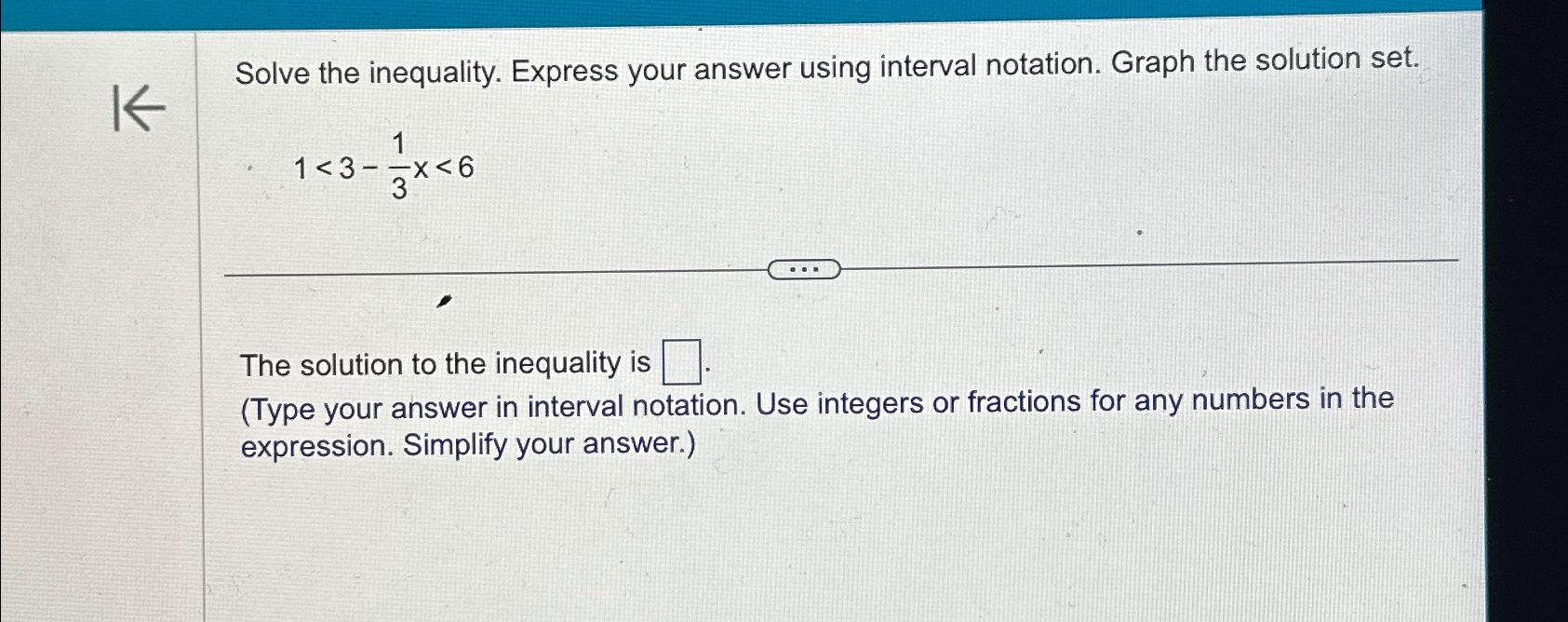 Solved Solve the inequality. Express your answer using | Chegg.com