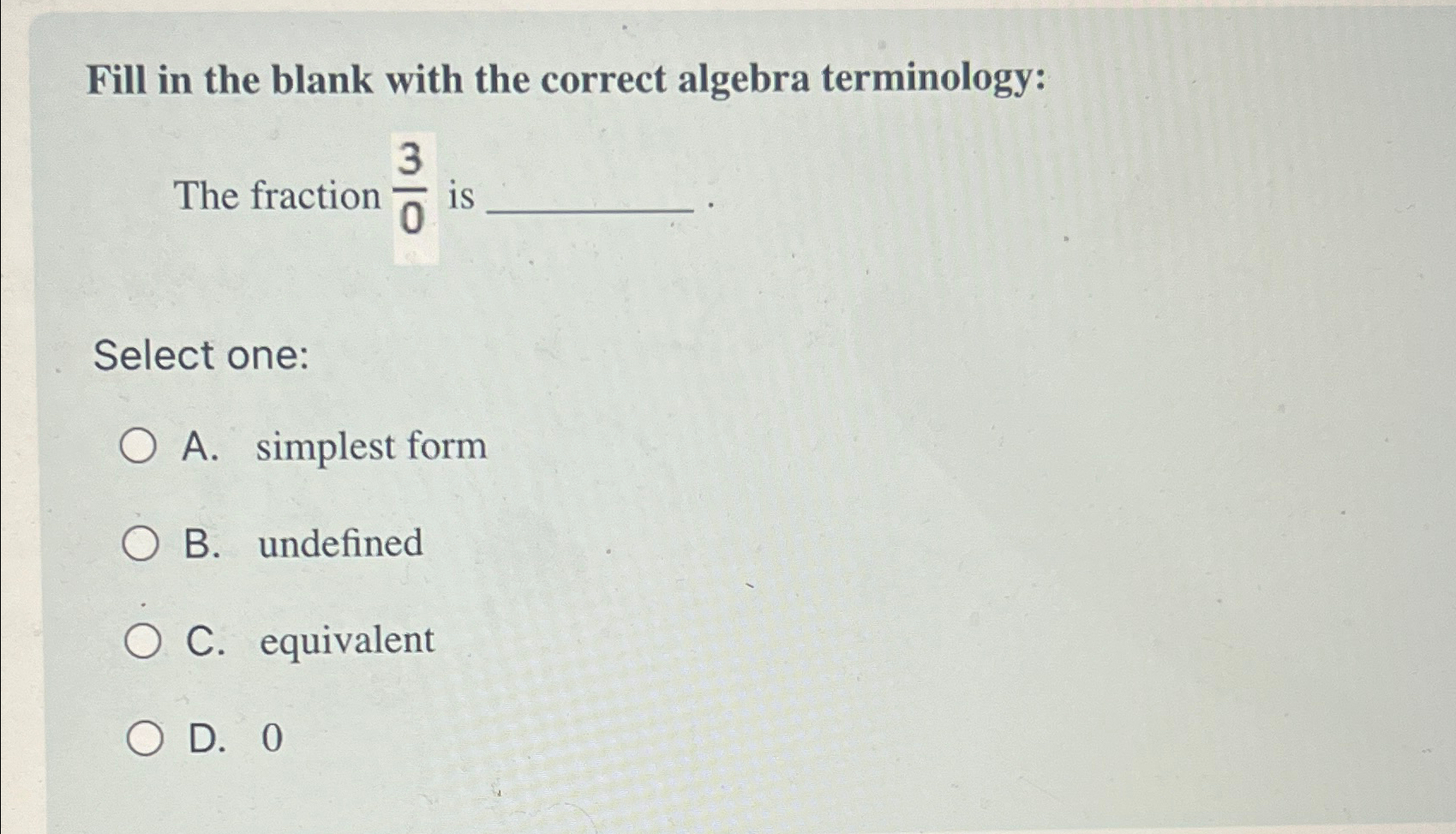 Solved Fill in the blank with the correct algebra | Chegg.com
