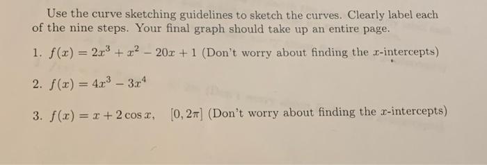 Solved Use the curve sketching guidelines to sketch the | Chegg.com