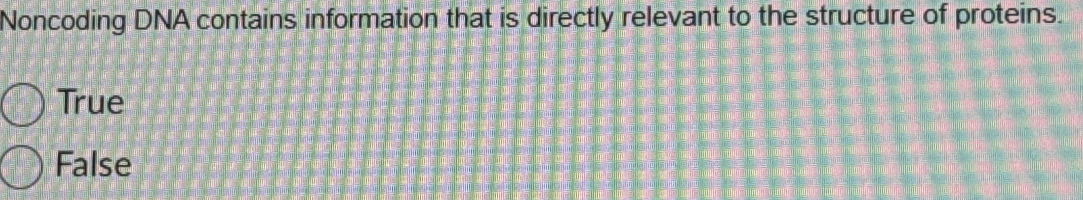 Solved Noncoding DNA contains information that is directly | Chegg.com