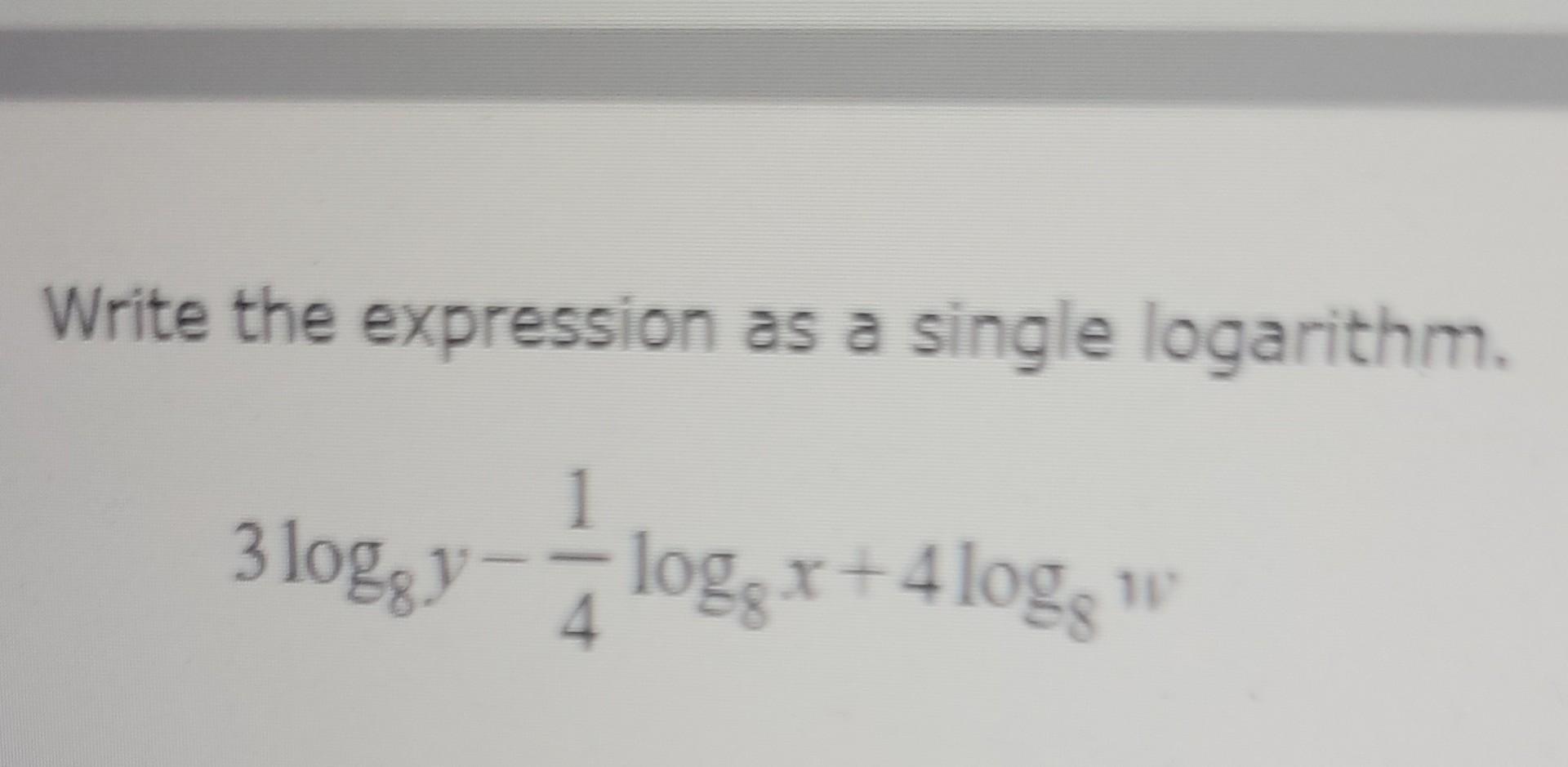 Solved Rewrite as an exponential equation. 1 loge -3 64 | Chegg.com