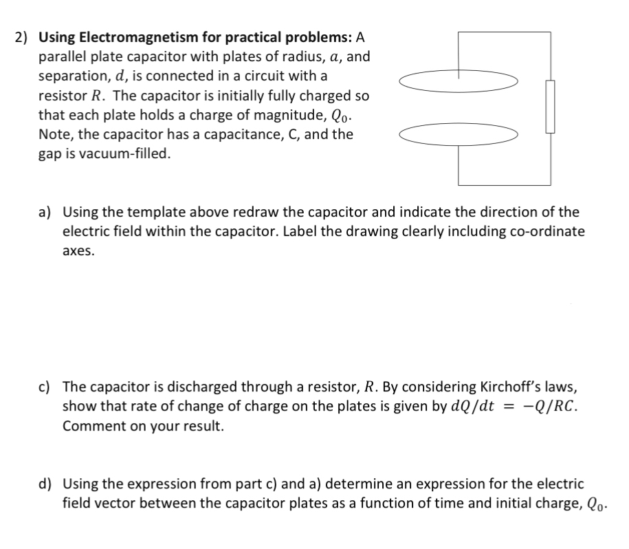 Solved Using Electromagnetism for practical problems: A | Chegg.com