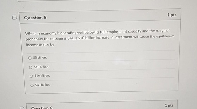 Solved Question 51 ﻿ptsWhen an economy is operating well | Chegg.com
