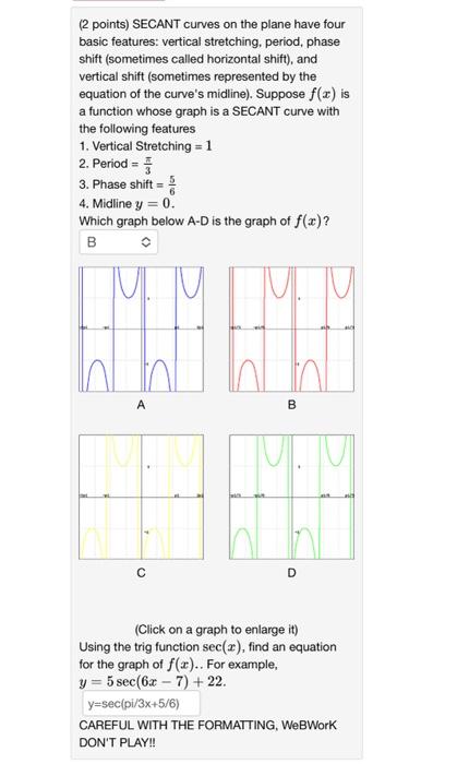 Solved (2 points) TANGENT curves on the plane have four | Chegg.com