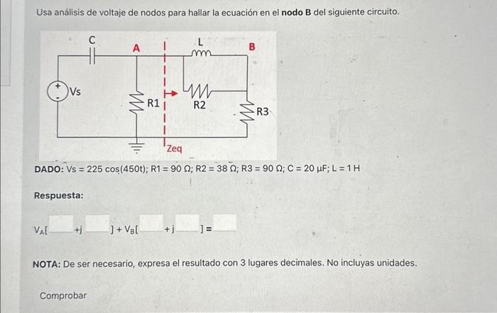 Solved Use Node Voltage Analysis To Find The Equation At 5267