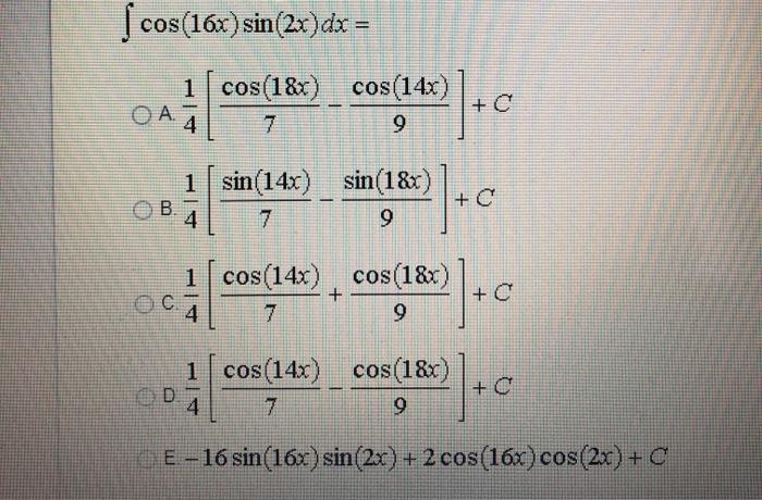 Solved | (&x+3) sin(x) dx = O A8cos(x) -(8x + 3) sin(x) + C | Chegg.com