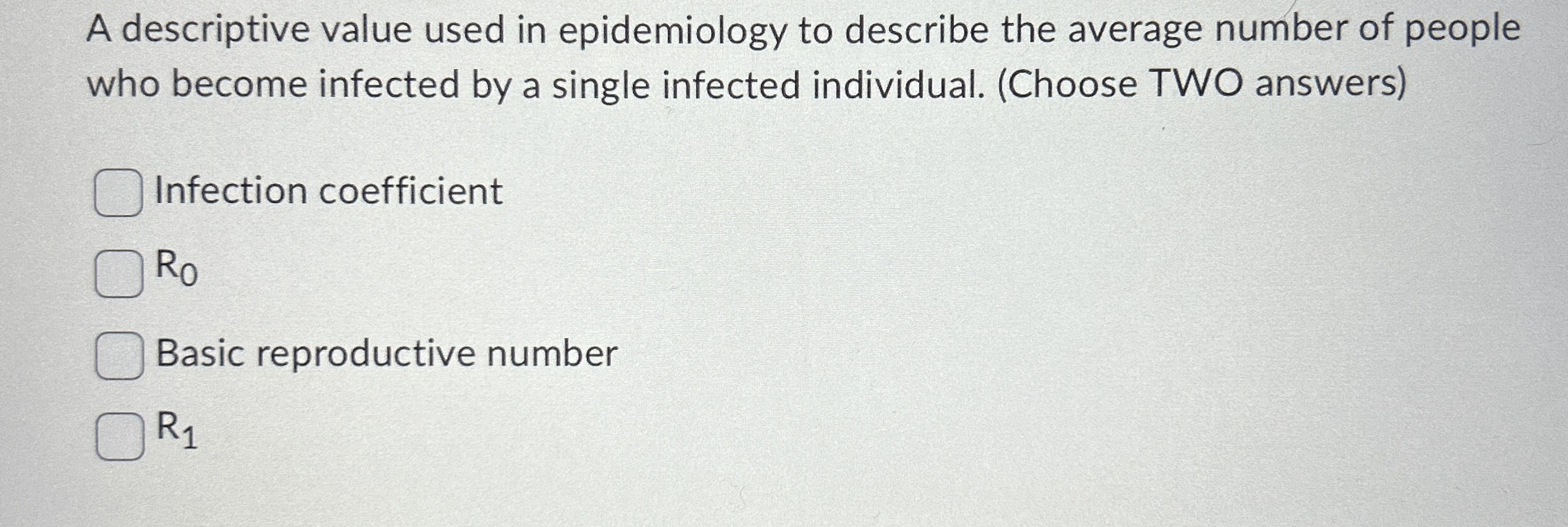 Solved A descriptive value used in epidemiology to describe | Chegg.com