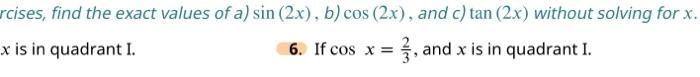 Solved rcises, find the exact values of a) | Chegg.com