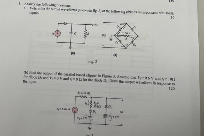 Solved 3. Answer the following questions: a. Determine the | Chegg.com