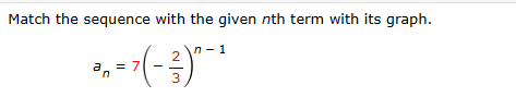 Match the sequence with the given nth term with its | Chegg.com