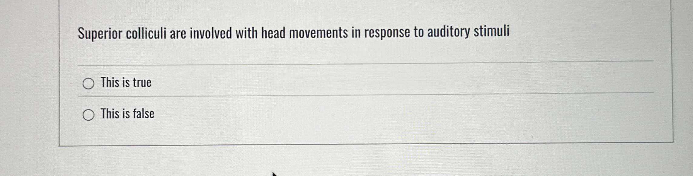Solved Superior colliculi are involved with head movements | Chegg.com