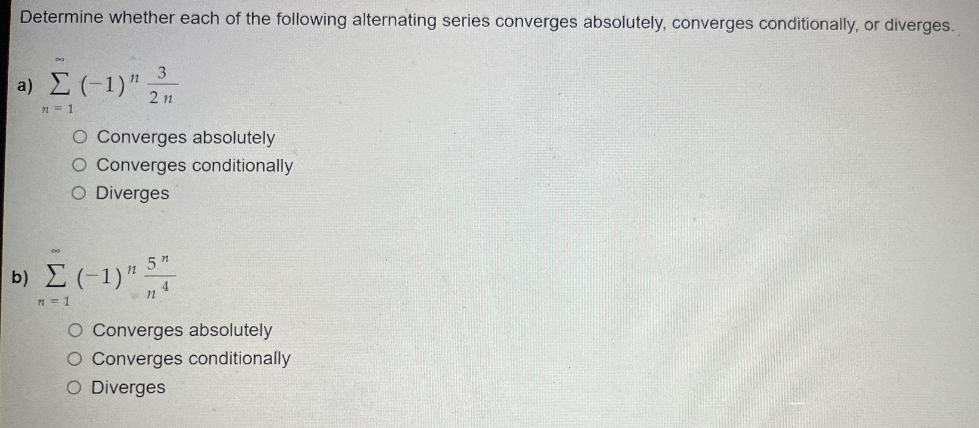 Solved Determine whether each of the following alternating | Chegg.com