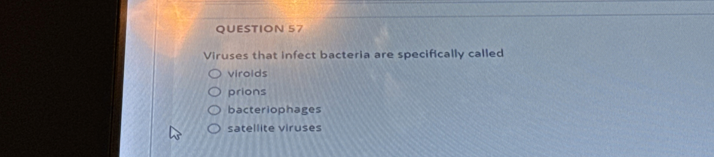Solved QUESTION 57Viruses that infect bacteria are | Chegg.com