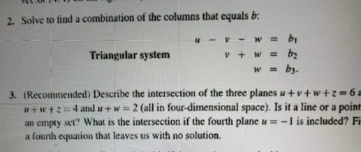 Solved Solve to find a combination of the columns that | Chegg.com