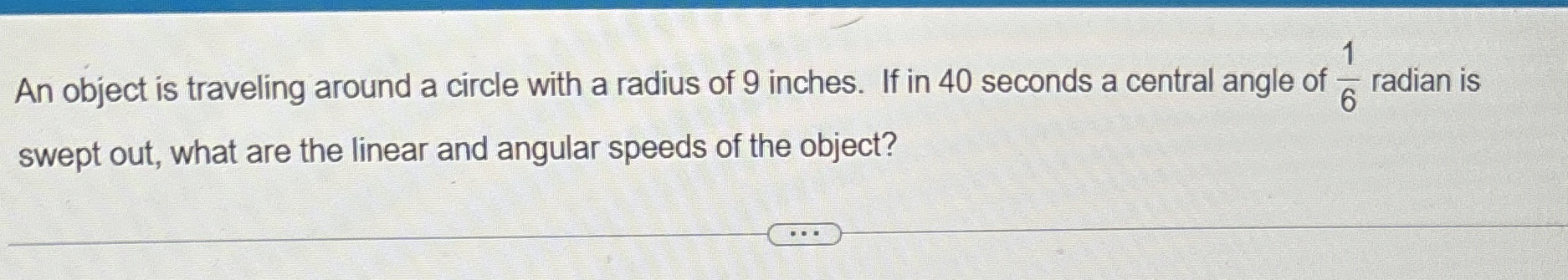 Solved An object is traveling around a circle with a radius | Chegg.com