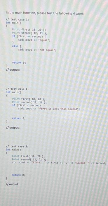 Solved Lab6 Create a Point class, implement Equality | Chegg.com Solved Lab6 Create a Point class, implement Equality | Chegg.com
