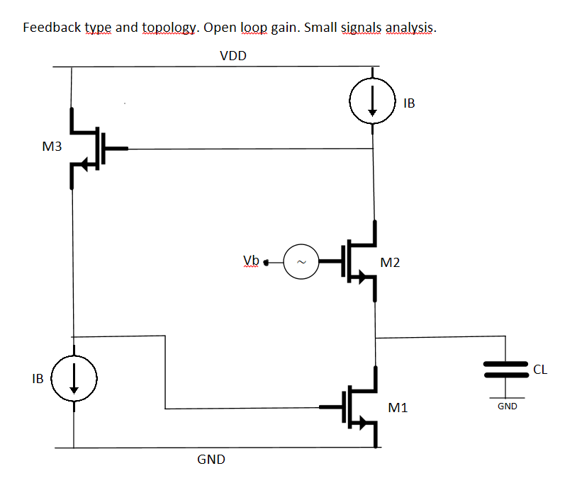 Solved Feedback type and topology. Open loop gain. Small | Chegg.com