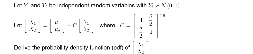 Solved Let Y1 ﻿and Y2 ﻿be independent random variables with | Chegg.com