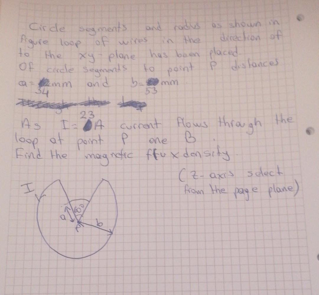 Solved Circe segments figure loop of wires to the of concle | Chegg.com
