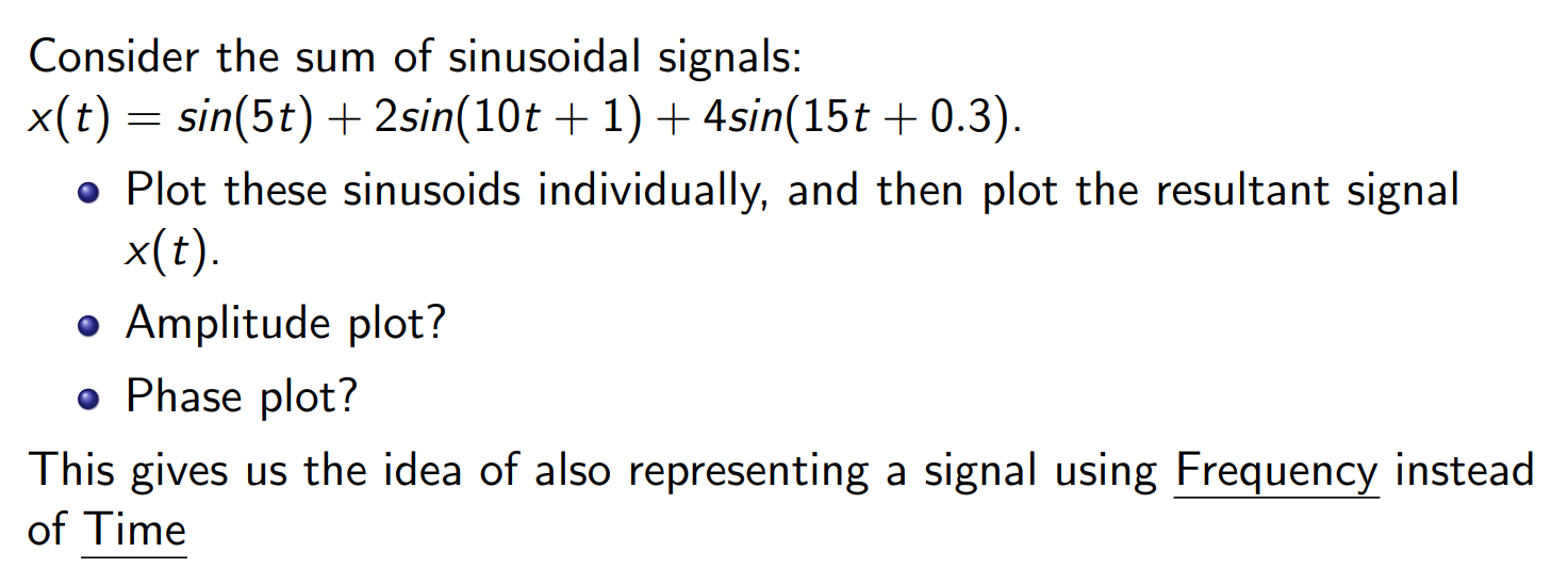 Consider the sum of sinusoidal | Chegg.com