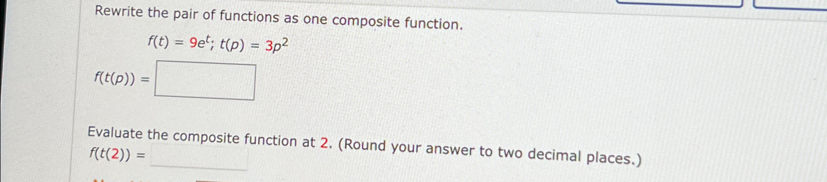 Solved Rewrite the pair of functions as one composite | Chegg.com