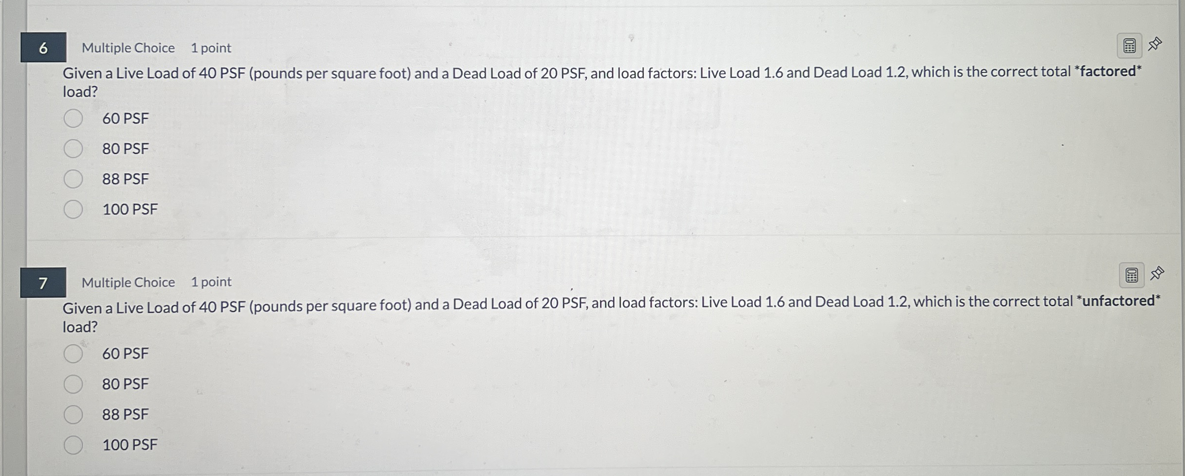 Solved by an EXPERT Given a Live Load of 40 ﻿PSF (pounds per square ...