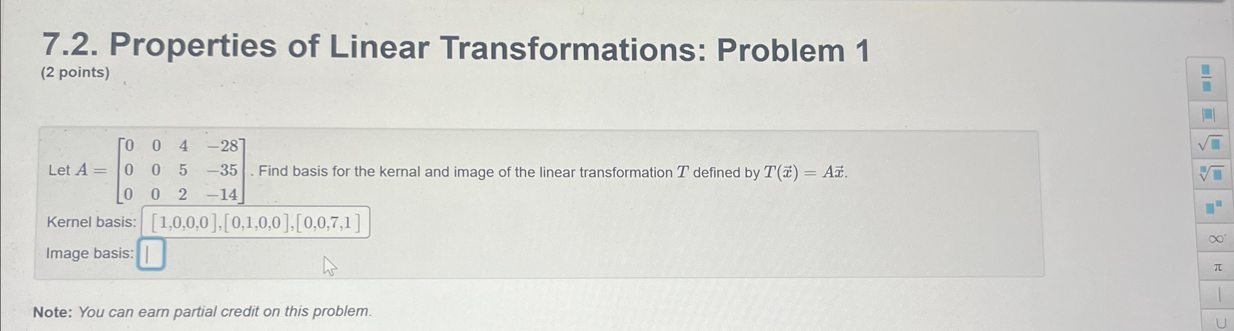 Solved 7.2. ﻿Properties of Linear Transformations: Problem | Chegg.com