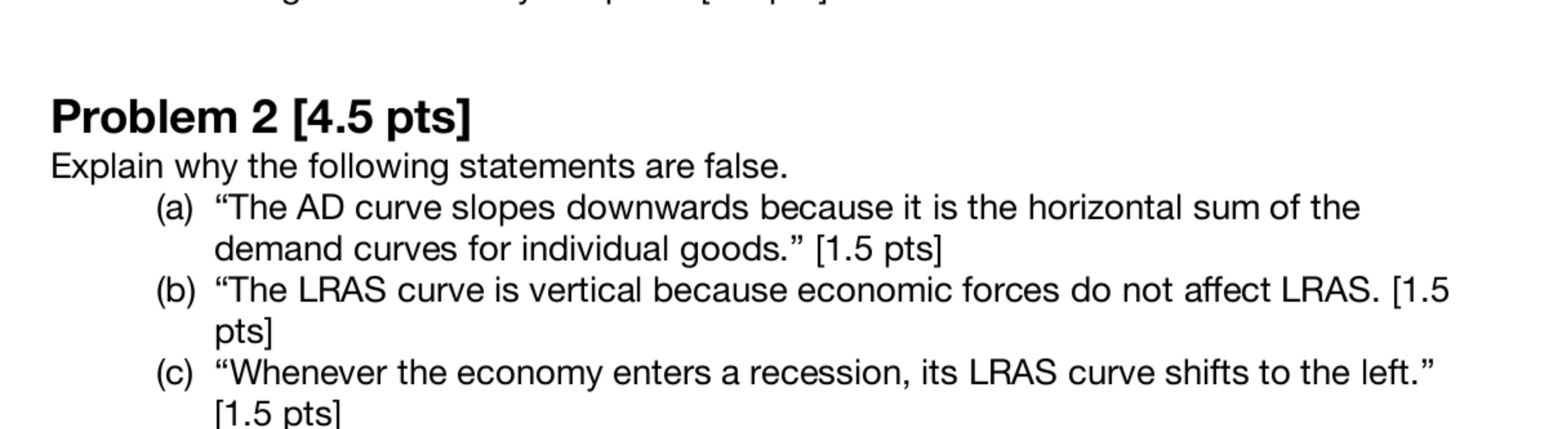 Solved Problem 2 [4.5 ﻿pts]Explain why the following | Chegg.com