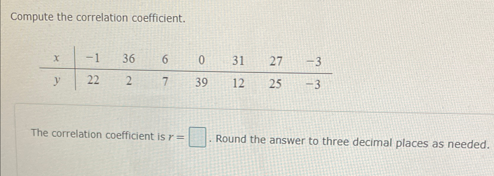 Solved Compute the correlation | Chegg.com