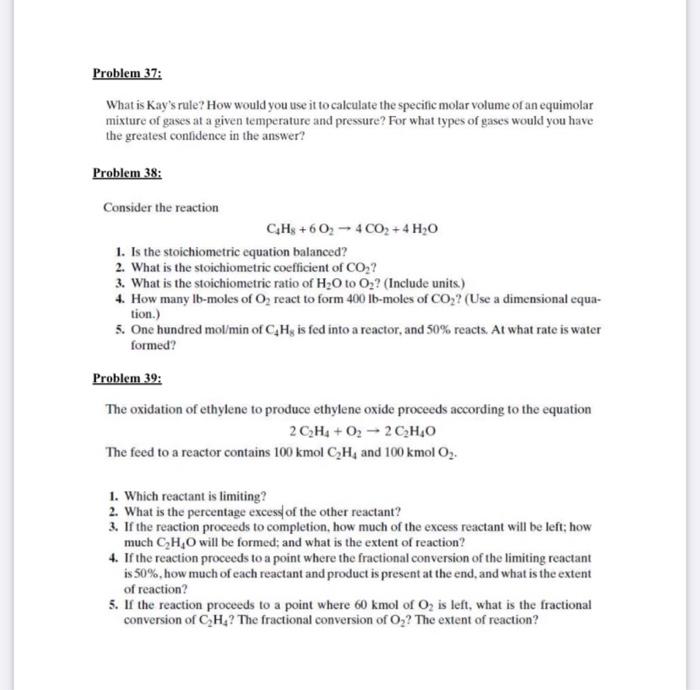 Solved Problem 37: What is Kay's rule? How would you use it | Chegg.com
