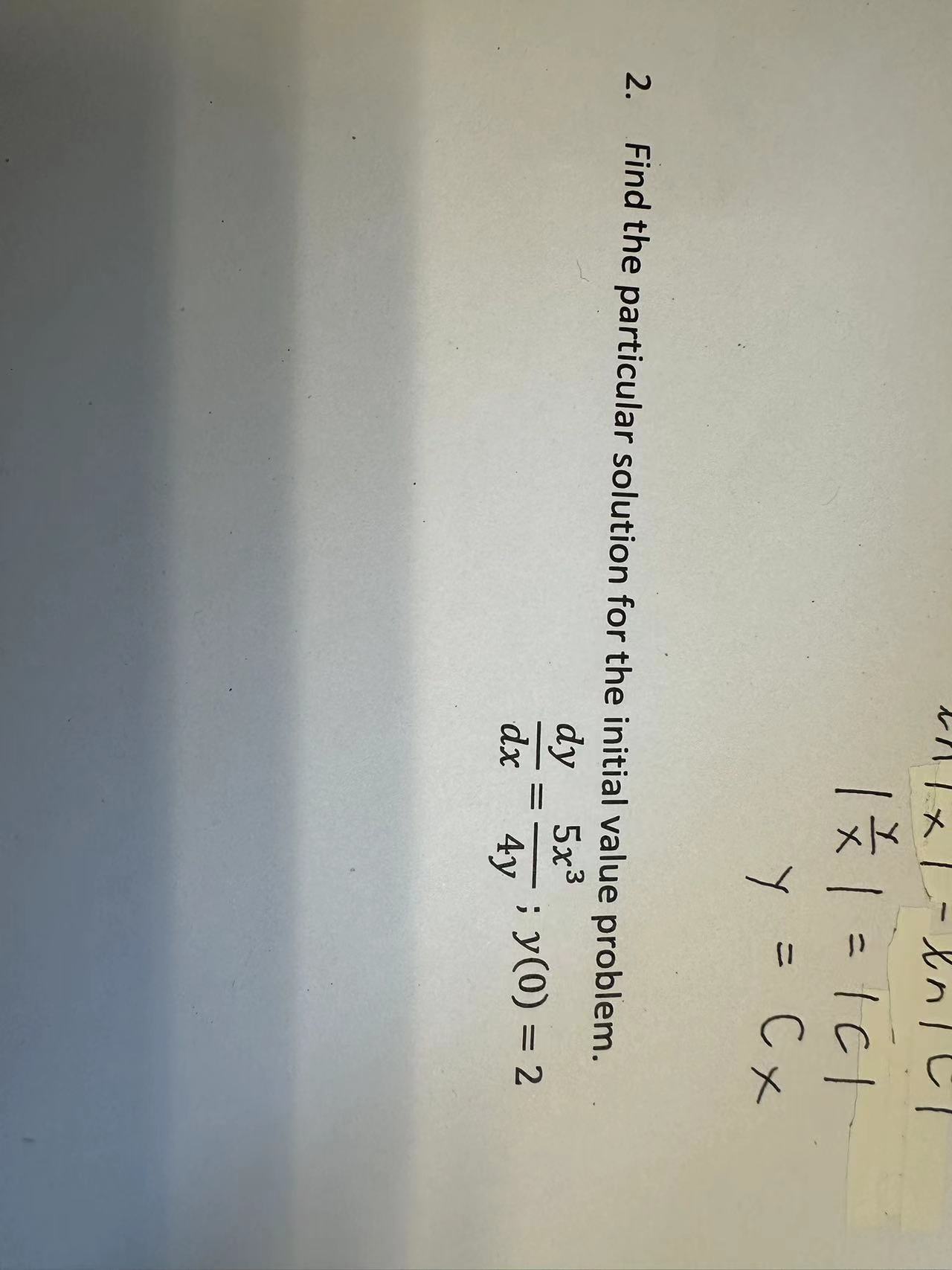 Solved Find the particular solution for the initial value | Chegg.com