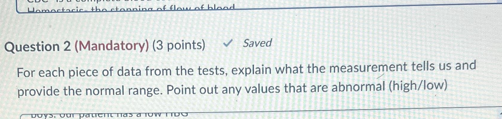 Solved Question 2 (Mandatory) (3 ﻿points) ﻿SavedFor each | Chegg.com