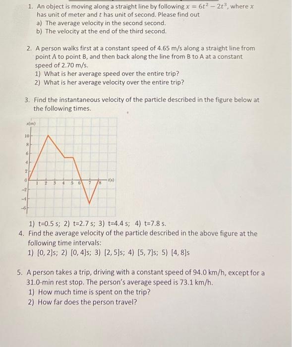 Solved 2. A person walks first at a constant speed of 4.65 | Chegg.com