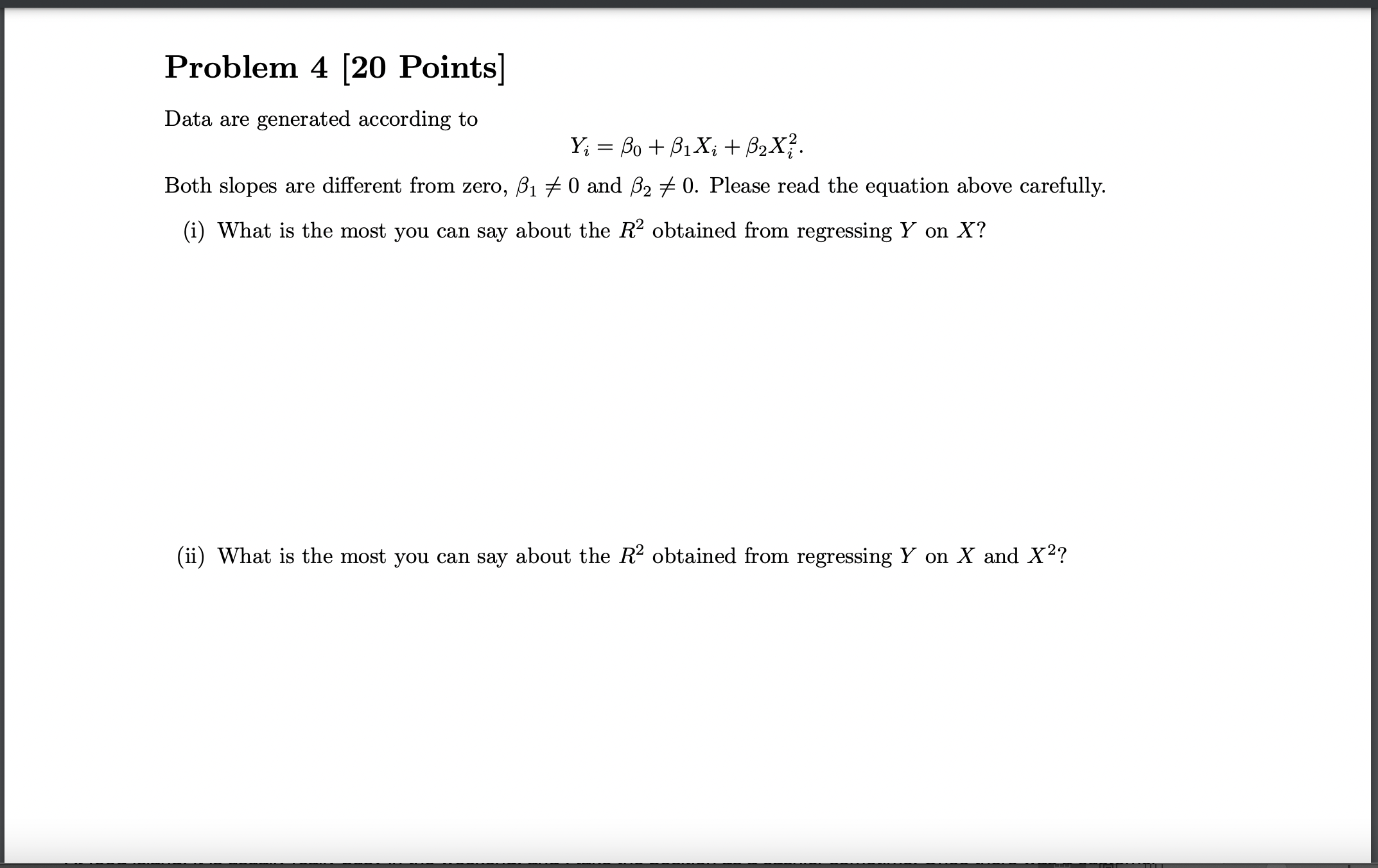 Solved Problem 4 [20 ﻿Points]Data are generated according | Chegg.com
