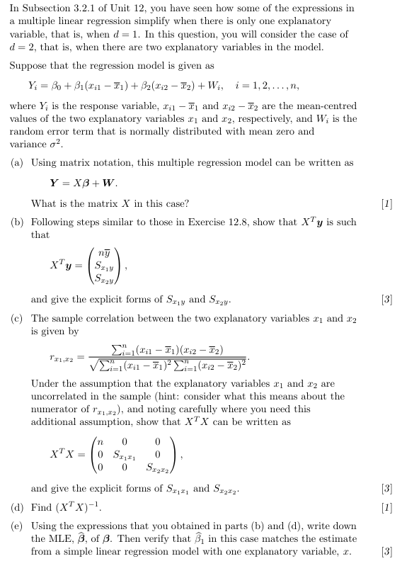 Solved In Subsection 3.2.1 ﻿of Unit 12, ﻿you have seen how | Chegg.com