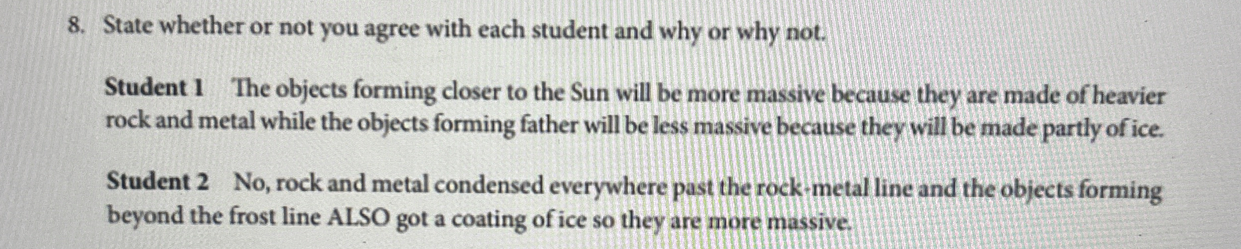 Solved State whether or not you agree with each student and | Chegg.com