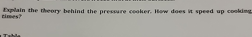Solved Explain the theory behind the pressure cooker. How | Chegg.com