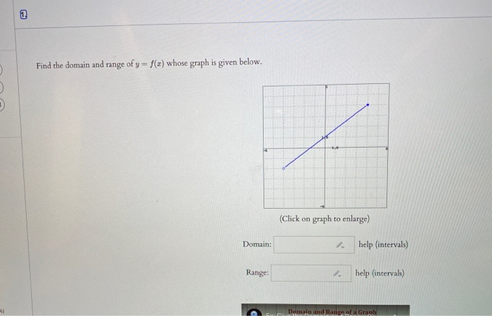 Solved Find The Domain And Range Of Y F Whose Graph Is 2613