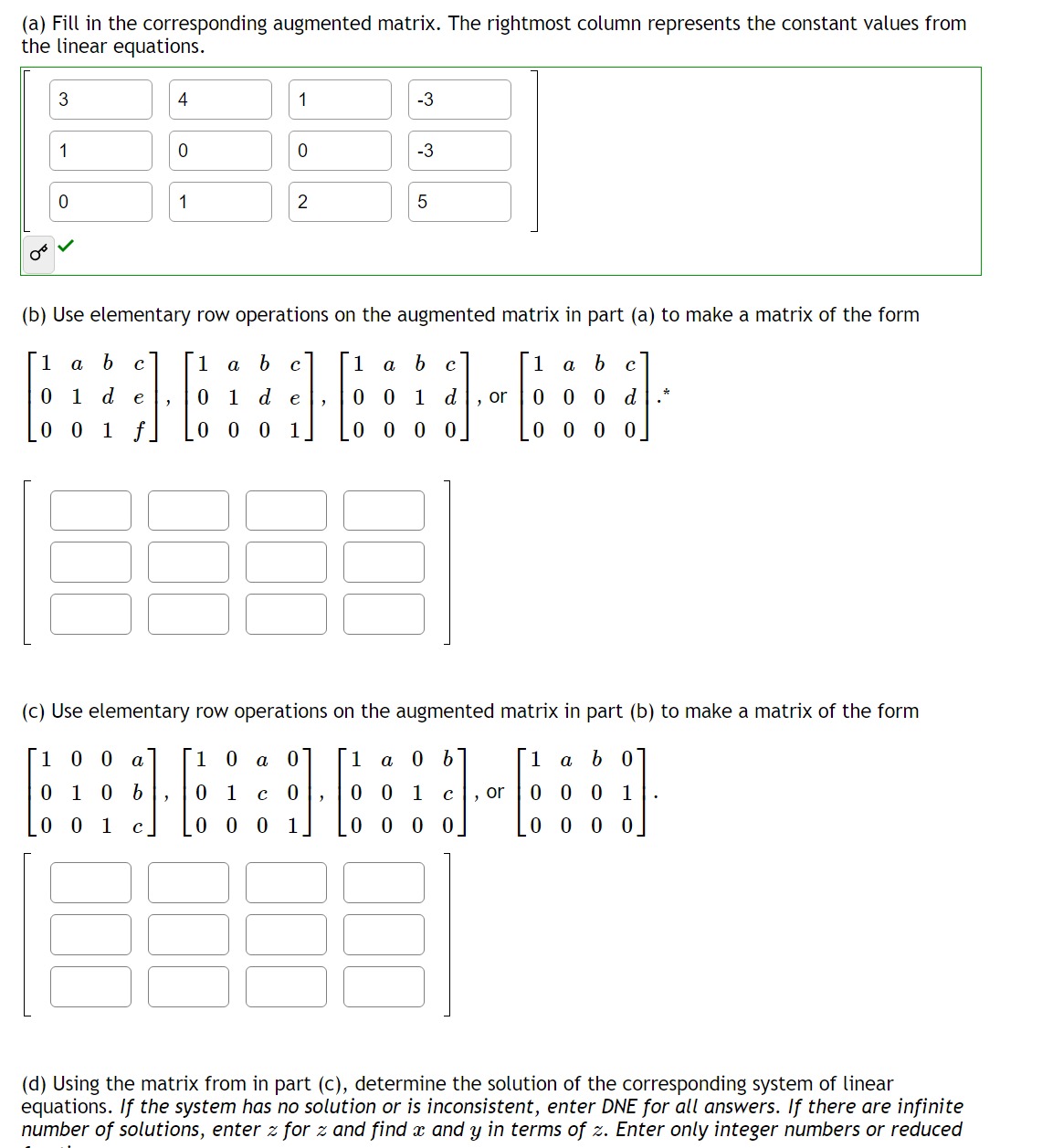 Solved 341-3100-30125 (a) ﻿Fill in the corresponding | Chegg.com