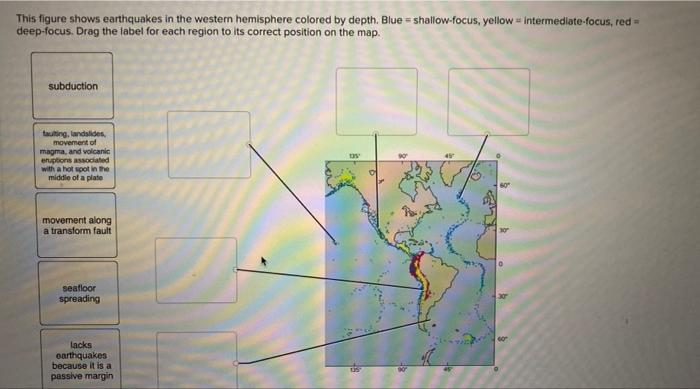 Solved This figure shows earthquakes in the eastern | Chegg.com