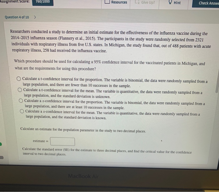 Solved assignment score: Top100 Resources Lx Give Up? V Hint | Chegg.com