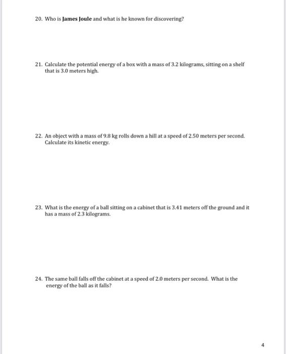 Solved Name: Class: Date: Energy Question Review Worksheet | Chegg.com