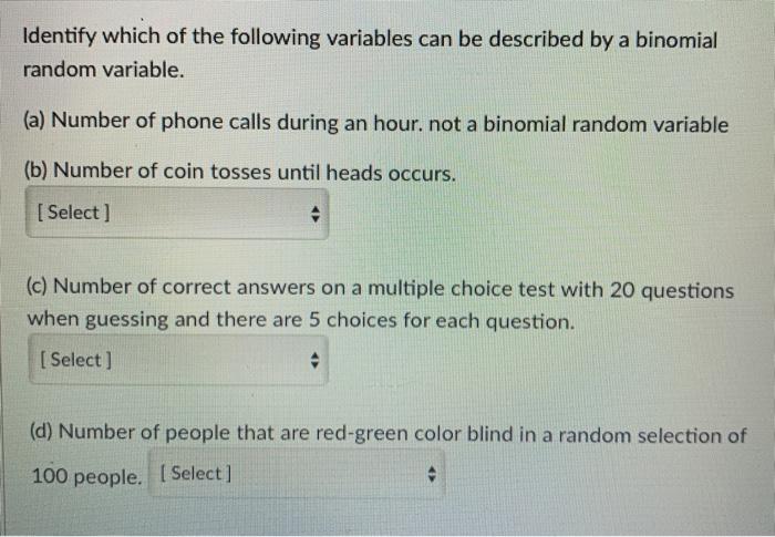 Solved Identify which of the following variables can be | Chegg.com