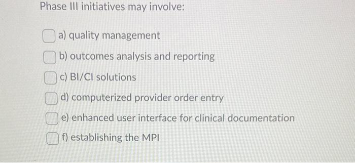 Solved Elements critical to implementation success include: | Chegg.com