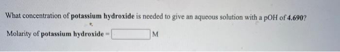 Solved What concentration of sodium hydroxide is needed to | Chegg.com
