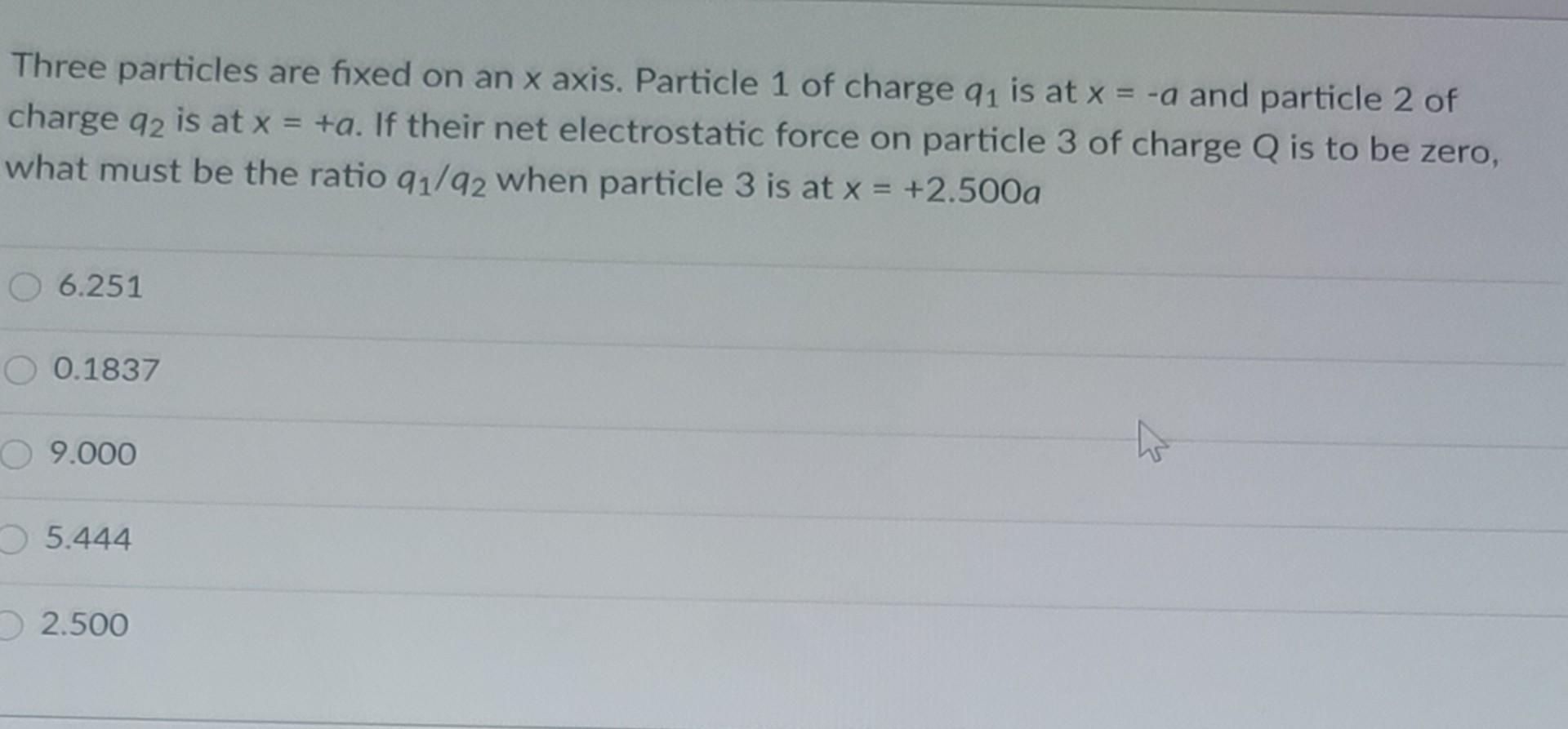 Solved Three particles are fixed on an x axis. Particle 1 | Chegg.com