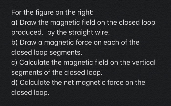 Solved For the figure on the right: a) Draw the magnetic | Chegg.com