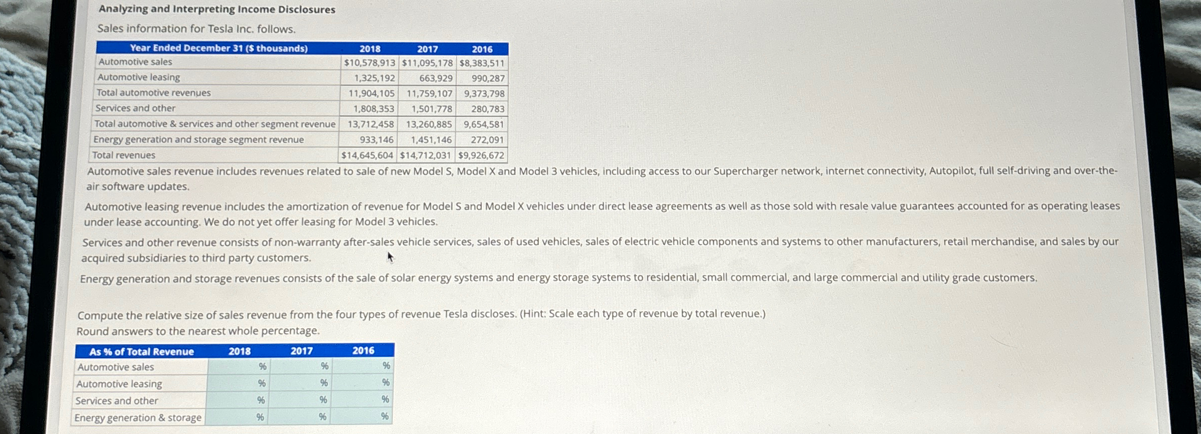 Solved Analyzing and Interpreting Income DisclosuresSales | Chegg.com