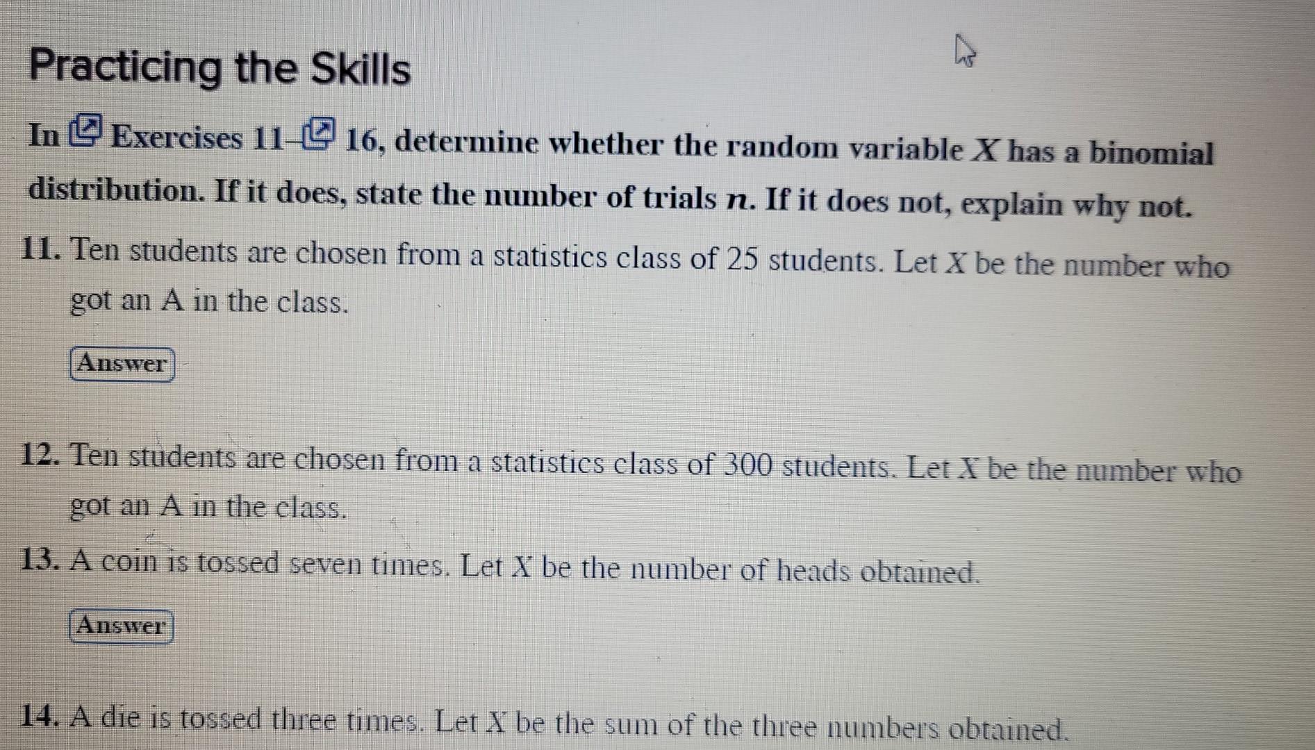 Solved Practicing the Skills In Exercises 11-16, determine | Chegg.com