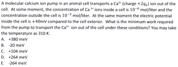 Solved A molecular calcium ion pump in an animal cell | Chegg.com